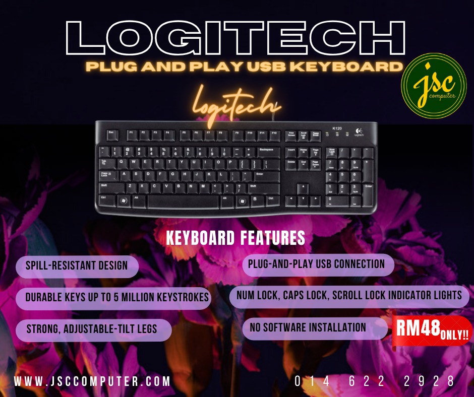 K120 Keyboard, Computers & Tech, Parts & Accessories, Computer Keyboard ...