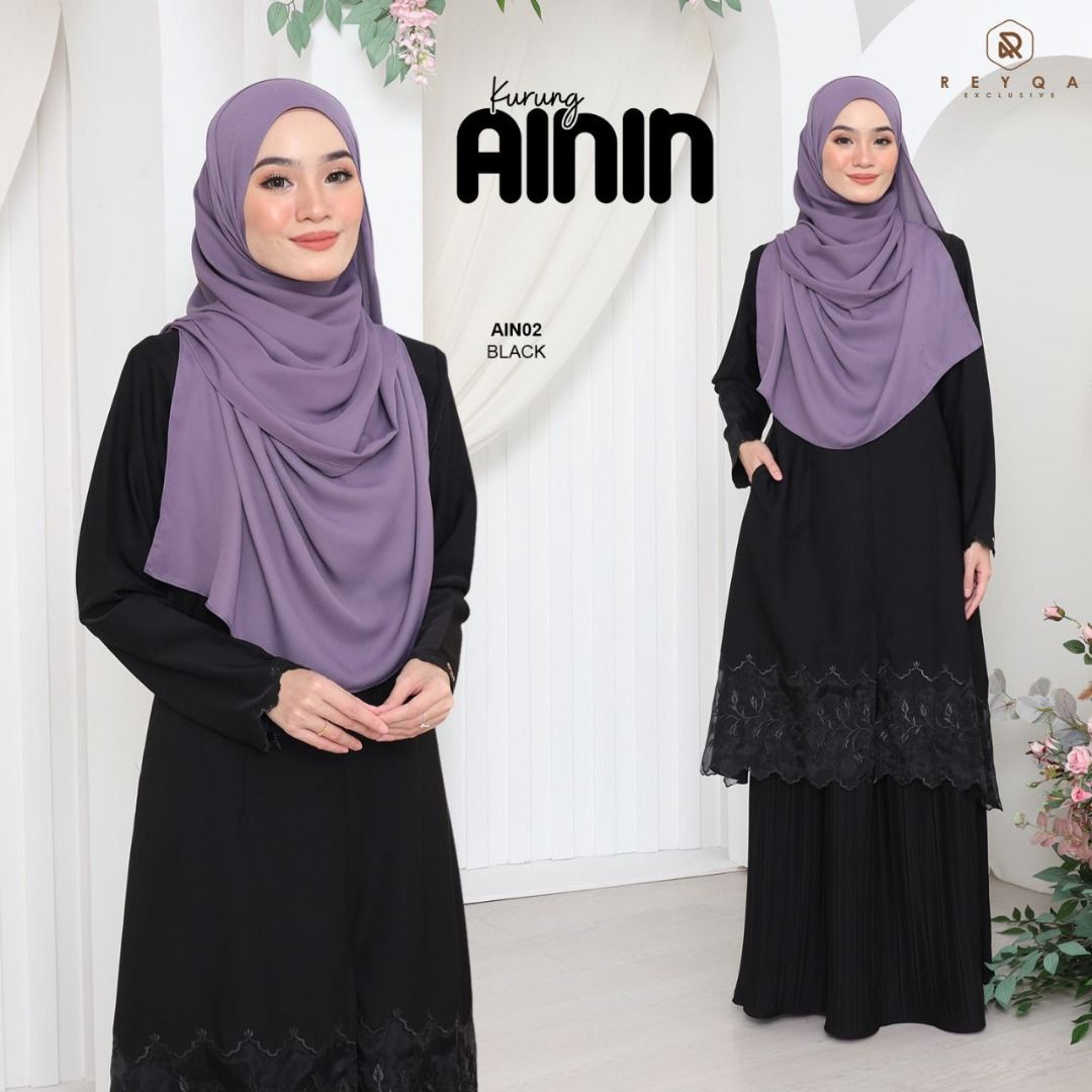 Kurung Ainin, Women's Fashion, Muslimah Fashion, Baju Kurung & sets on ...