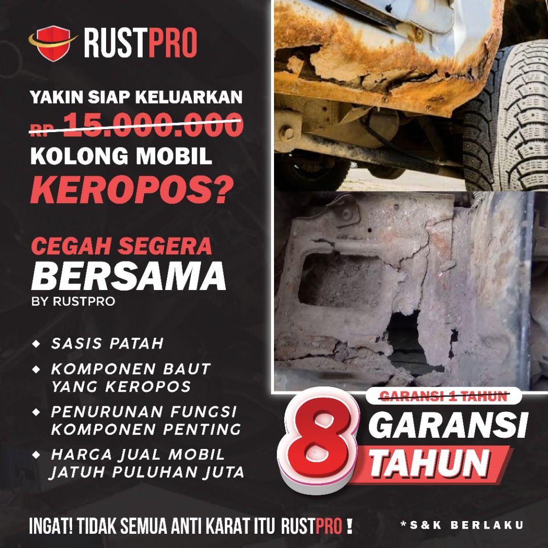 Layanan Bengkel Anti Karat Mobil Hyundai Creta RustPro Garansi 8 Tahun #BM071, Jasa, Lainnya di ...