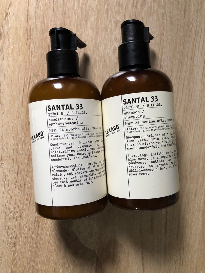 Le Labo Santal 33 Shampoo and Conditioner, Beauty & Personal Care, Hair ...