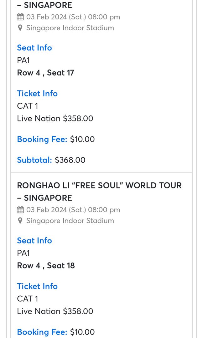 LI RONG HAO FREE SOUL WORLD TOUR, Tickets & Vouchers, Event Tickets on ...