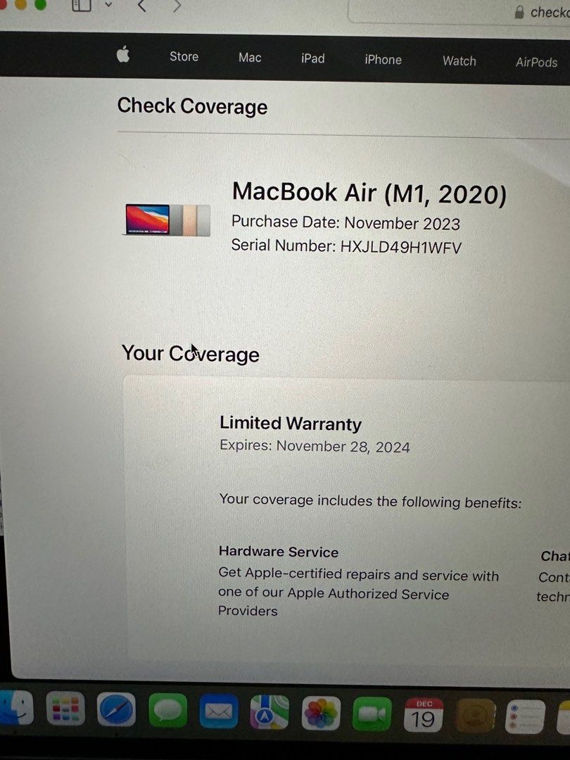 Macbook air m1 chip 256gb space gray 4 cycle count, Computers & Tech, Laptops & Notebooks on ...