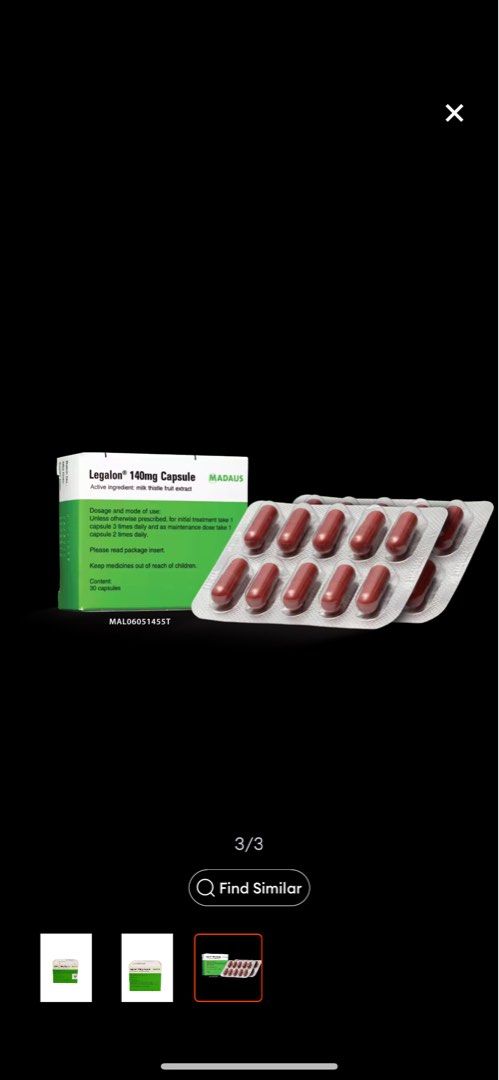 Madaus Legalon Milk Thistle 140Mg Capsule 100s, Health & Nutrition ...