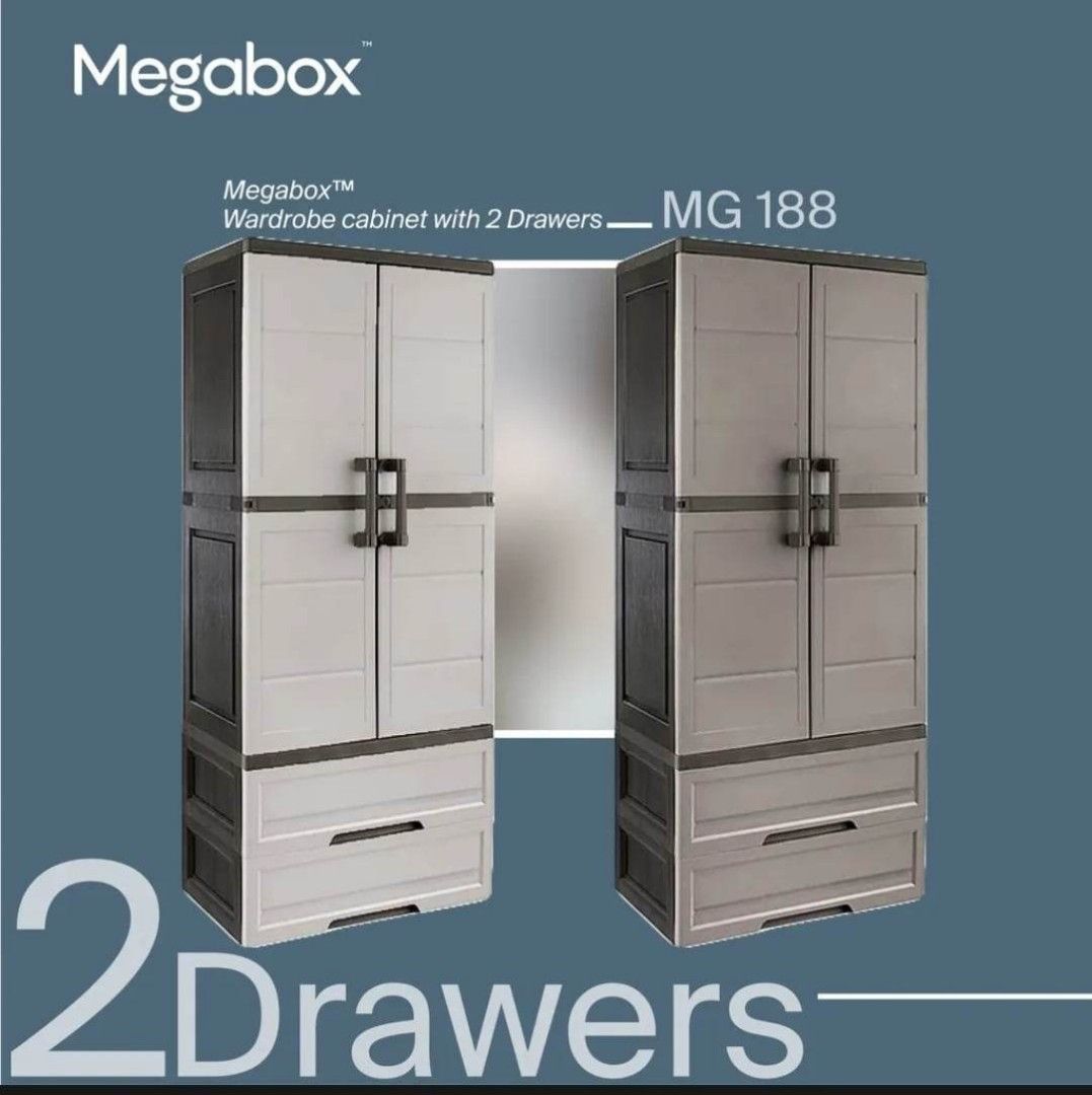 Megabox Utility Cabinet with 2 Drawers (Mg-188), Furniture & Home Living, Furniture, Shelves ...