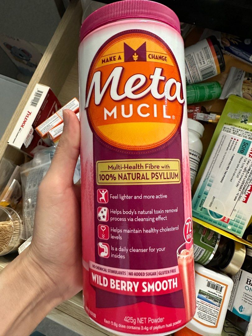 Meta mucil Fiber drink, Health & Nutrition, Health Supplements, Health ...