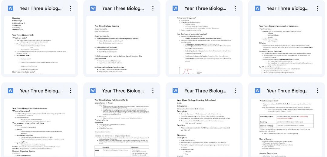 MGS IB Integrated Program (IP) Biology Notes Whole Set, Hobbies & Toys ...