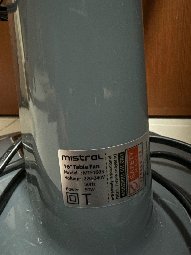 Mistral Desk Fan MTF1603, Furniture & Home Living, Lighting & Fans, Fans on Carousell