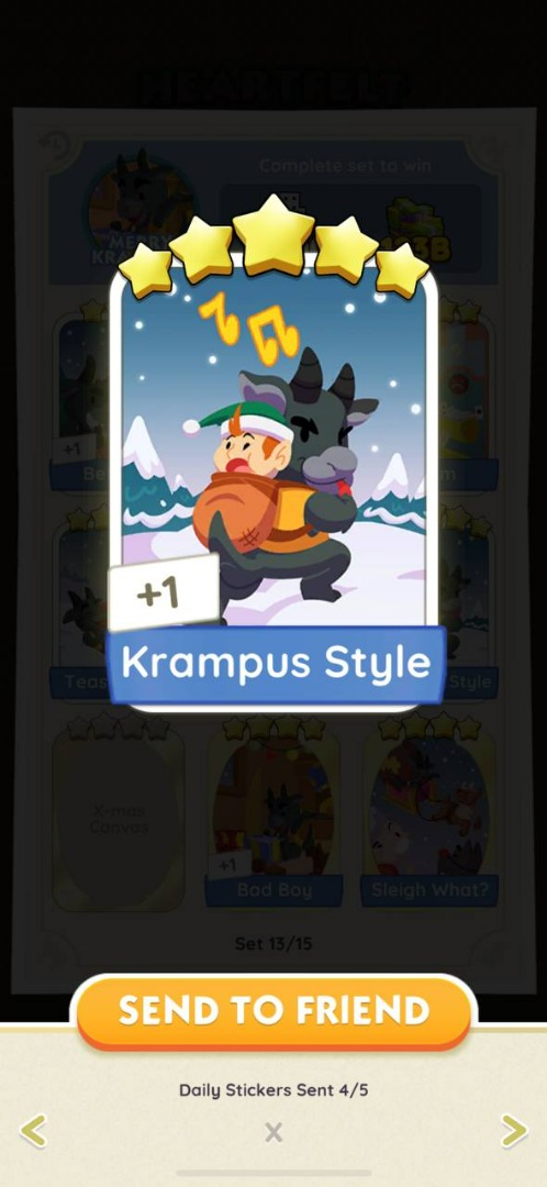 Monopoly Go! 5 Star Sticker Set 13 (Krampus Style), Hobbies & Toys ...