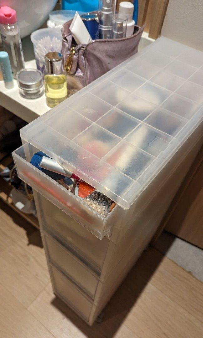 Muji organizer box with wheels, Furniture & Home Living, Home ...