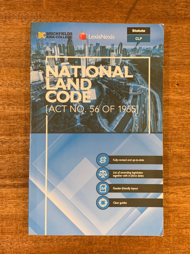 National Land Code Act No 56 Of 1965, Hobbies & Toys, Books & Magazines ...