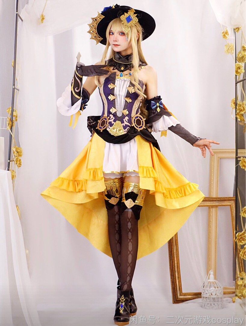 Navia cosplay genshin impact full set, Women's Fashion, Activewear on ...