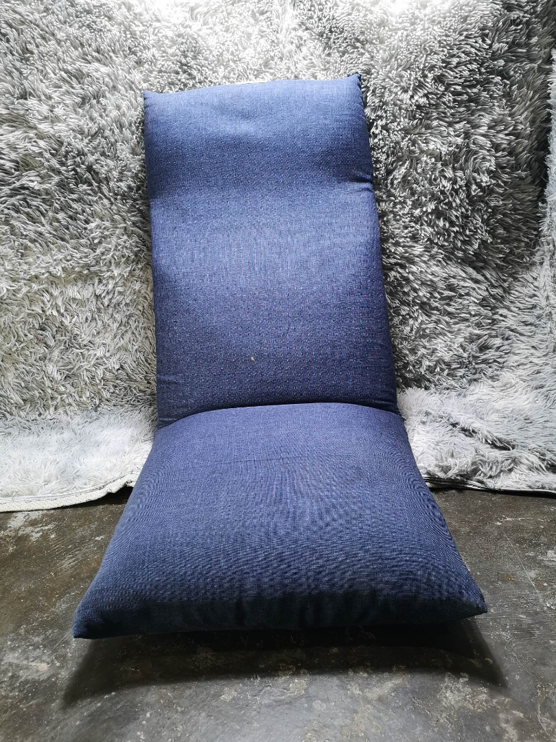 Navy Blue Reclining Floor Chair, Furniture & Home Living, Furniture ...