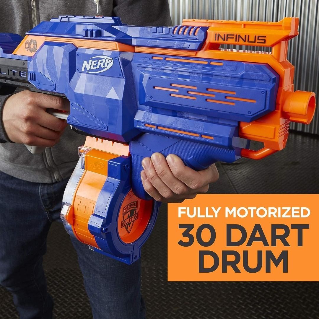 NERF Infinus Nerf N-Strike Elite Toy Motorized Blaster, Hobbies & Toys ...