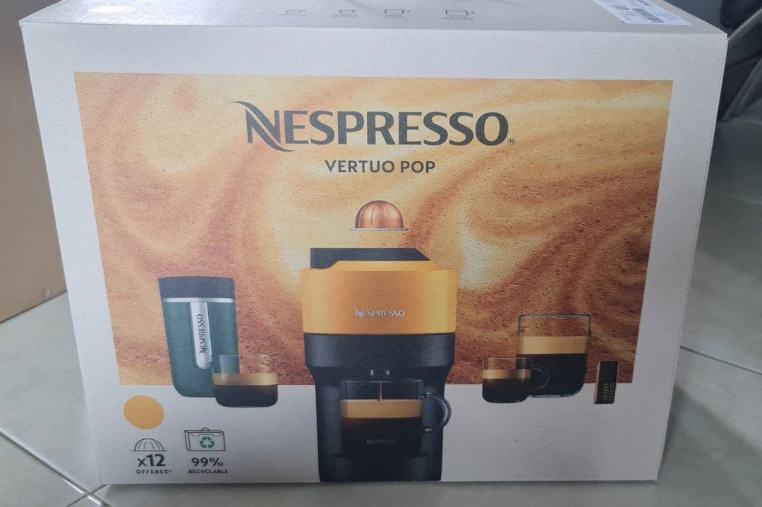 Nespresso Vertuo Pop - Yellow, TV & Home Appliances, Kitchen Appliances ...