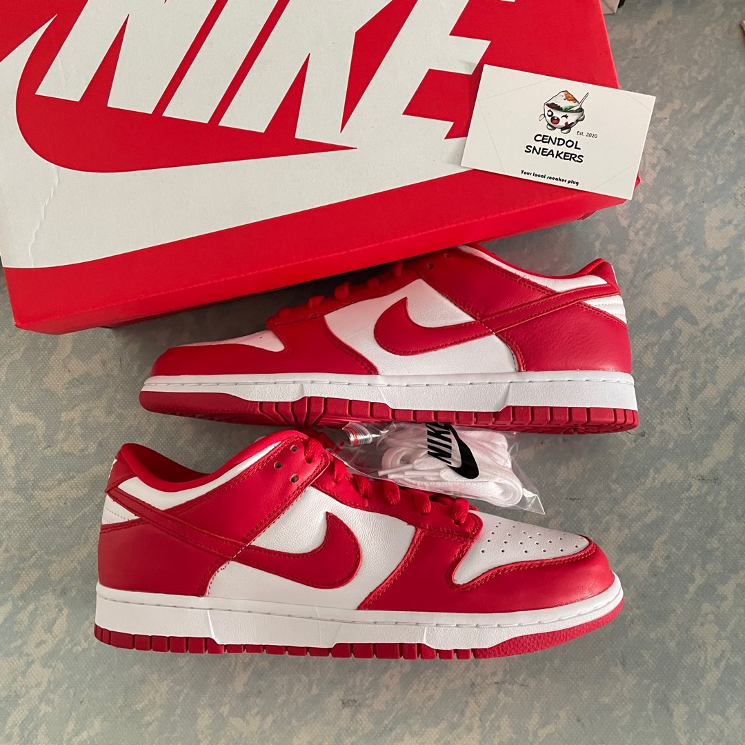 Nike Dunk Low SP St John University Red, Men's Fashion, Footwear ...