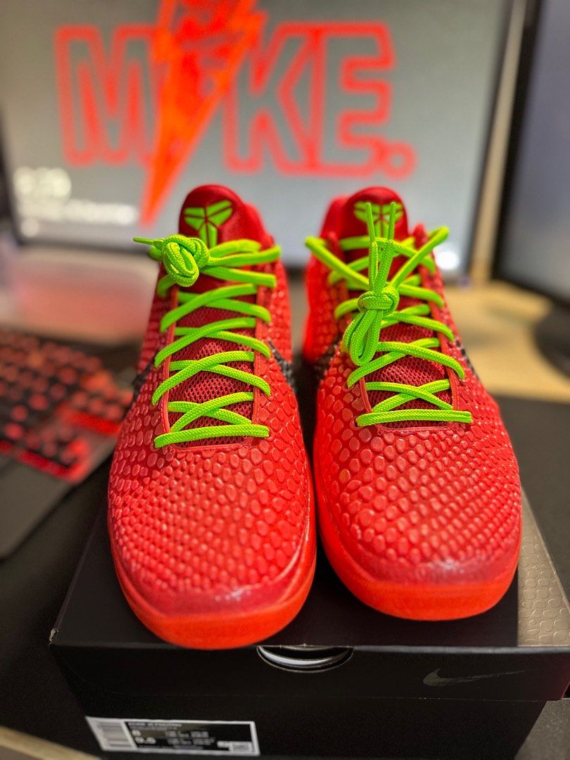 NiKE KOBE 6 PROTO Reverse Grinch, Men's Fashion, Footwear, Sneakers on ...
