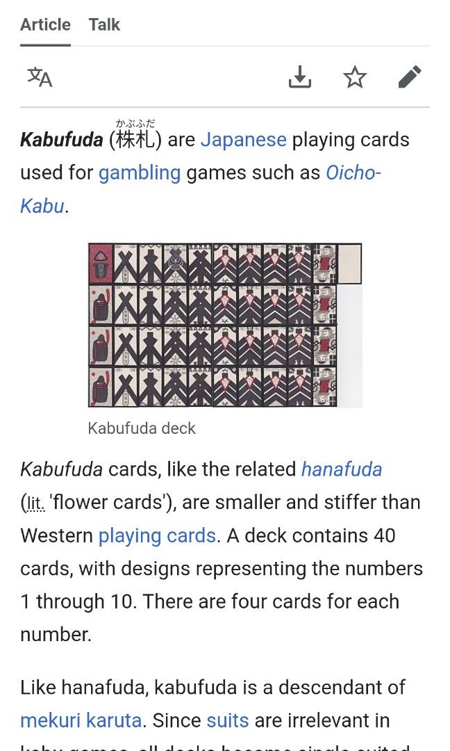 Nintendo Vintage kabufuda playing cards Japanese playing cards Complete ...