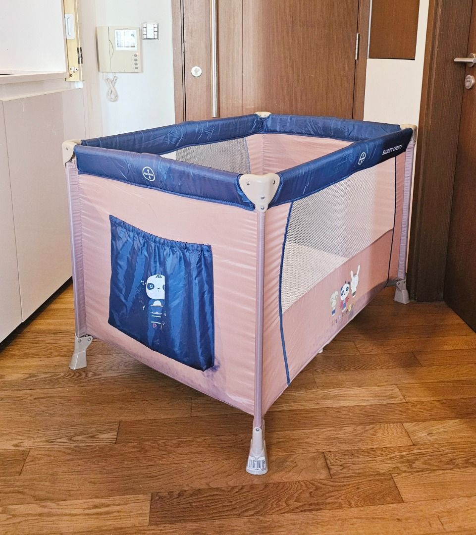 Panda Playpen/Foldable Cot, Babies & Kids, Baby Nursery & Kids ...
