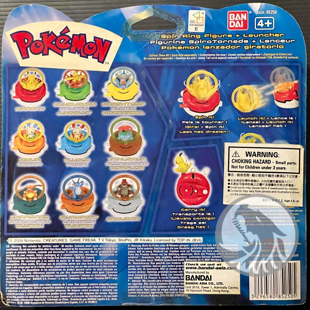 Pokemon Bandai Game Freaks Spin Ring Launcher Playset | Pokemon Pikachu ...