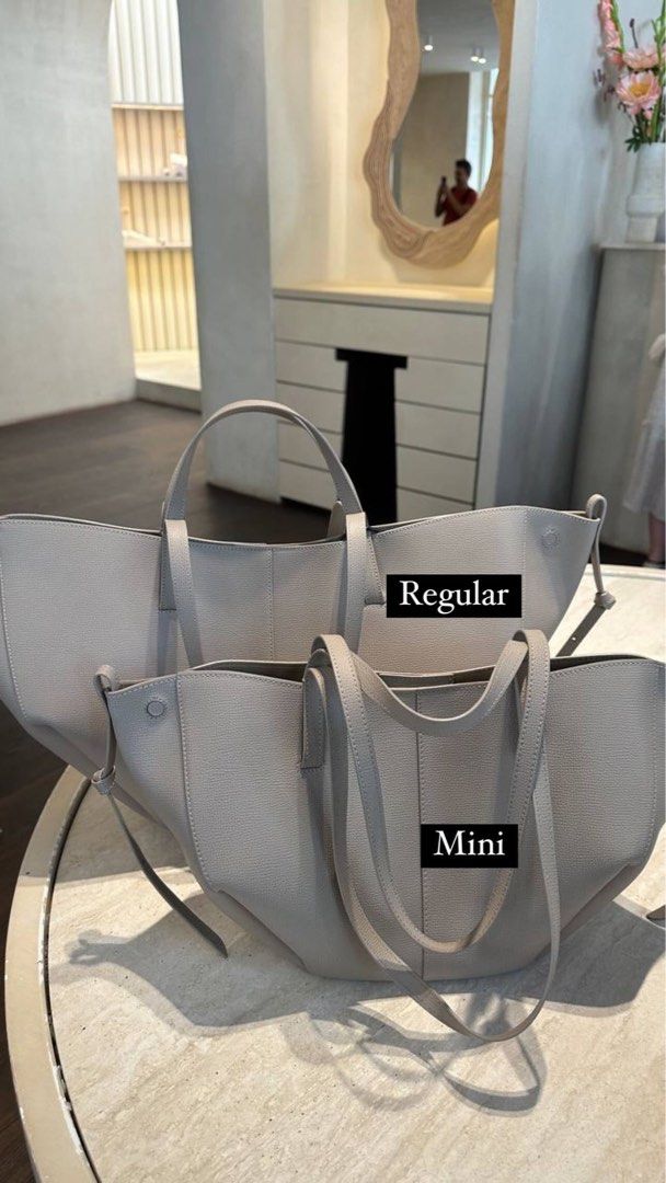 Polene cyme mini and regular size in taupe, Luxury, Bags & Wallets on ...