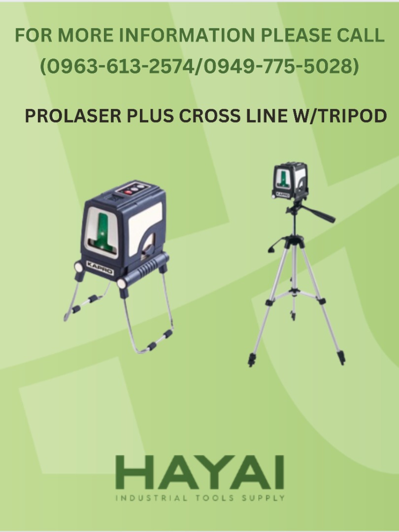 PROLASER PLUS CROSS LINE W/ TRIPOD, Commercial & Industrial ...