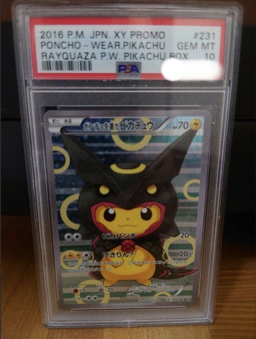 PSA 10 - PONCHO - WEAR. PIKACHU RAYQUAZA Japanese, Hobbies & Toys, Toys ...