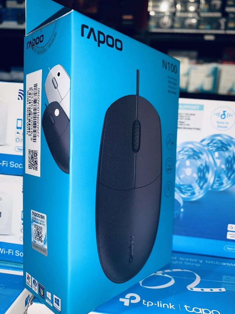 Rapoo N100 Wired Optical Mouse USB White, Computers & Tech, Parts ...