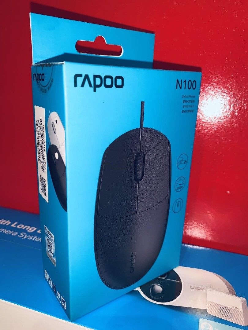 Rapoo N100 Wired Optical Mouse USB White, Computers & Tech, Parts ...