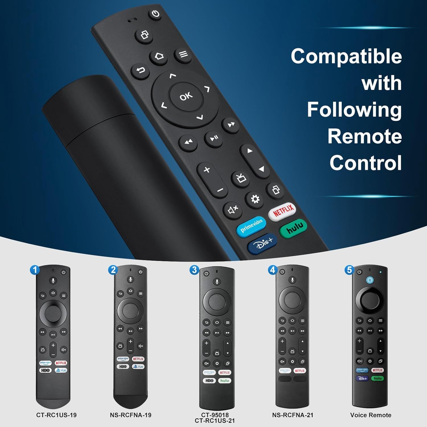 Replacement Remote for All Insignia Fire TVs/Toshiba Fire TVs/AMZ Omni ...
