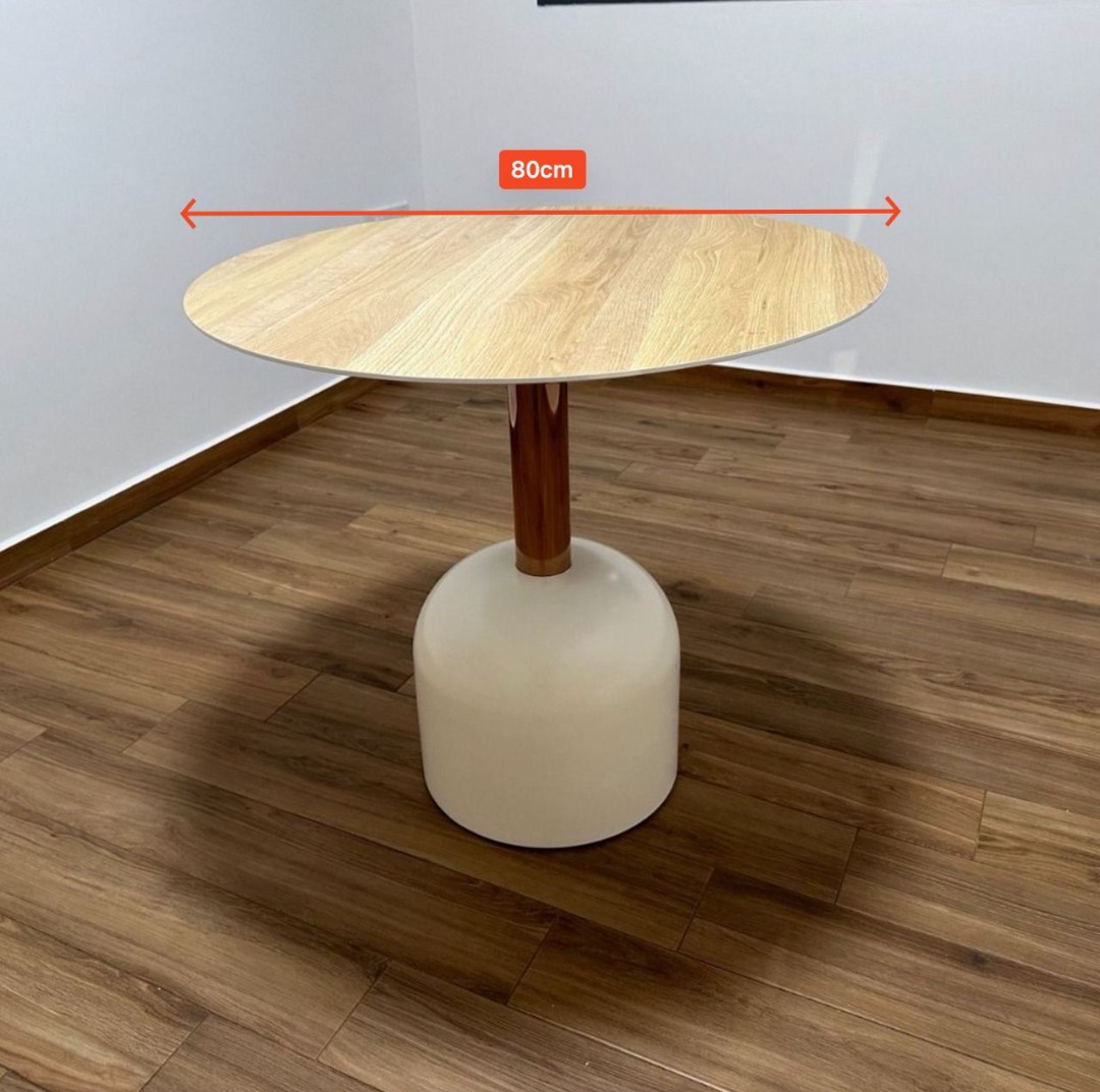 Round Dining Wood Oak Table (Scandi, Japandi, Muji, Minimalist ...