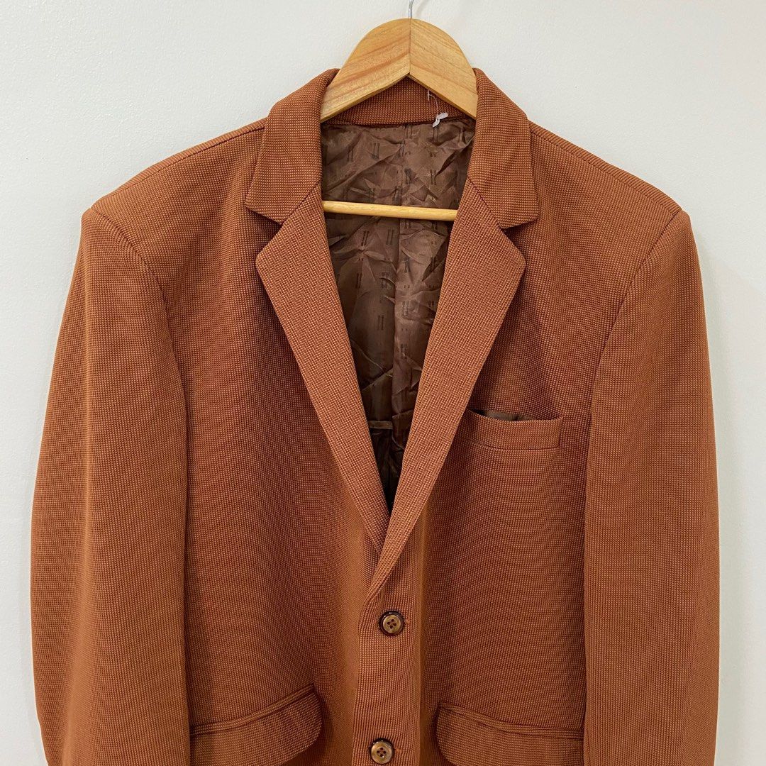 Rust Colot Blazer, Men's Fashion, Coats, Jackets and Outerwear on Carousell
