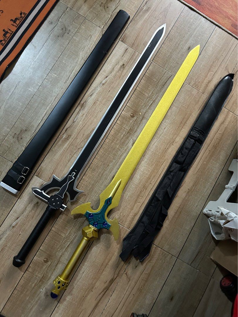 SAO kirito dual swords stainless steel 1:1, Hobbies & Toys, Toys ...
