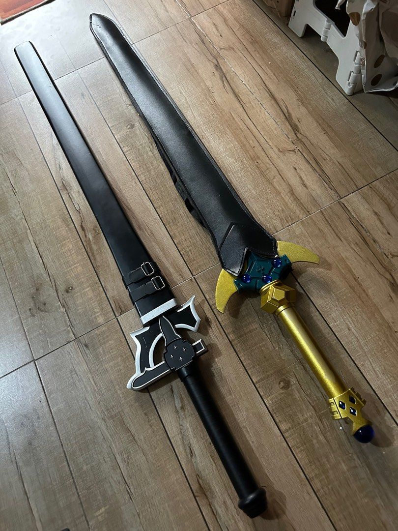 SAO kirito dual swords stainless steel 1:1, Hobbies & Toys, Toys ...
