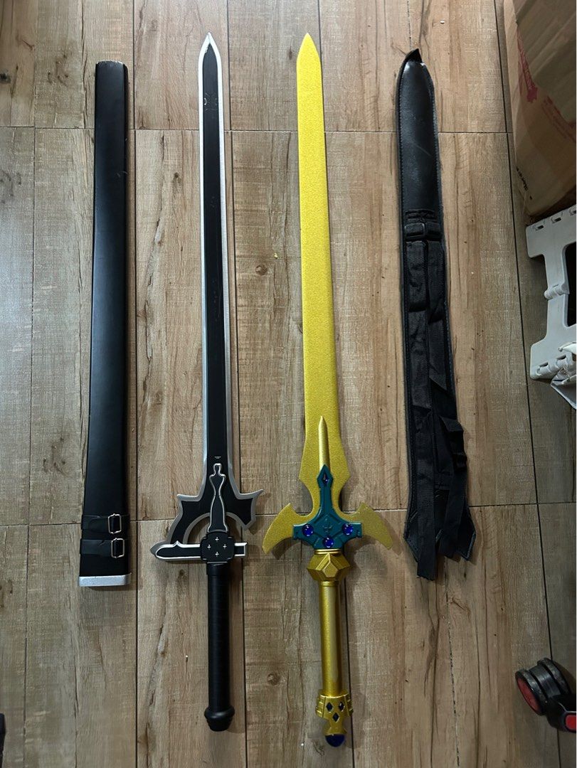 SAO kirito dual swords stainless steel 1:1, Hobbies & Toys, Toys ...