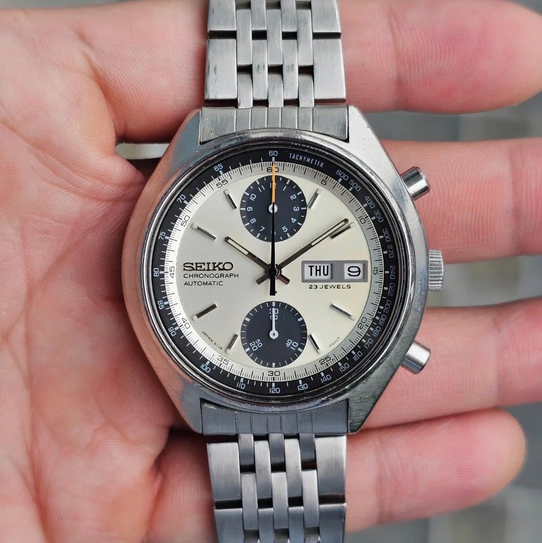 Seiko Baby Panda Chronograph 6138-8000, Men's Fashion, Watches ...