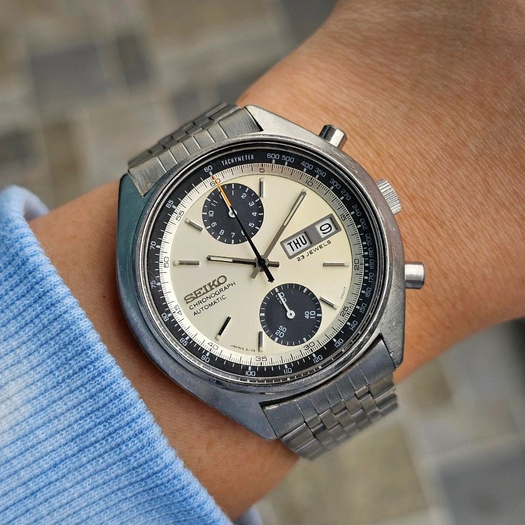 Seiko Baby Panda Chronograph 6138-8000, Men's Fashion, Watches ...