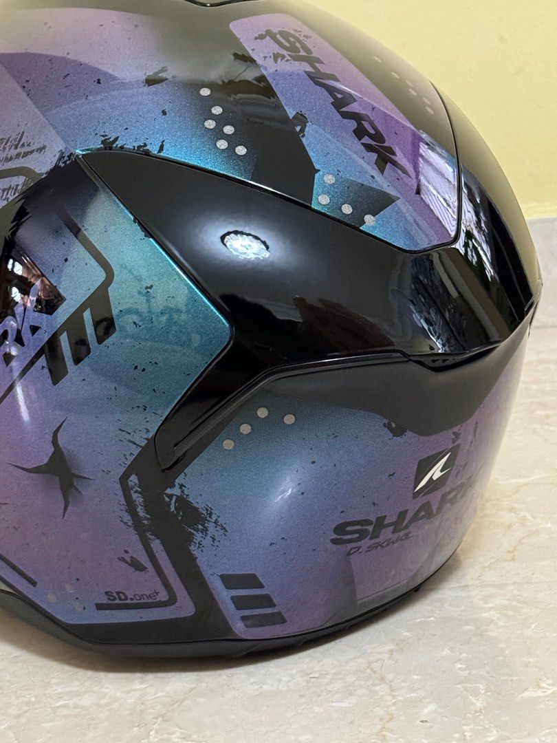 Shark D-Skwal Dharkov Size S, Motorcycles, Motorcycle Apparel on Carousell