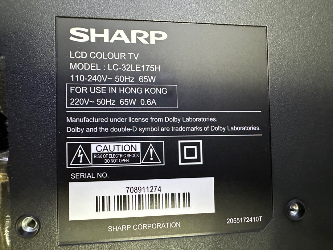 Sharp Lc32 “ lcd idtv (led) 全高清電視機型號：lc-32le175h, 家庭電器, 電視 & 其他娛樂, 電視 - Carousell