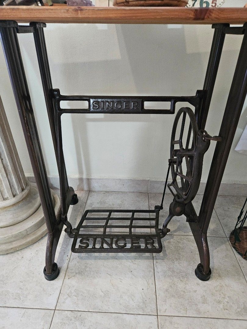 Singer sewing machine side table display, Furniture & Home Living ...