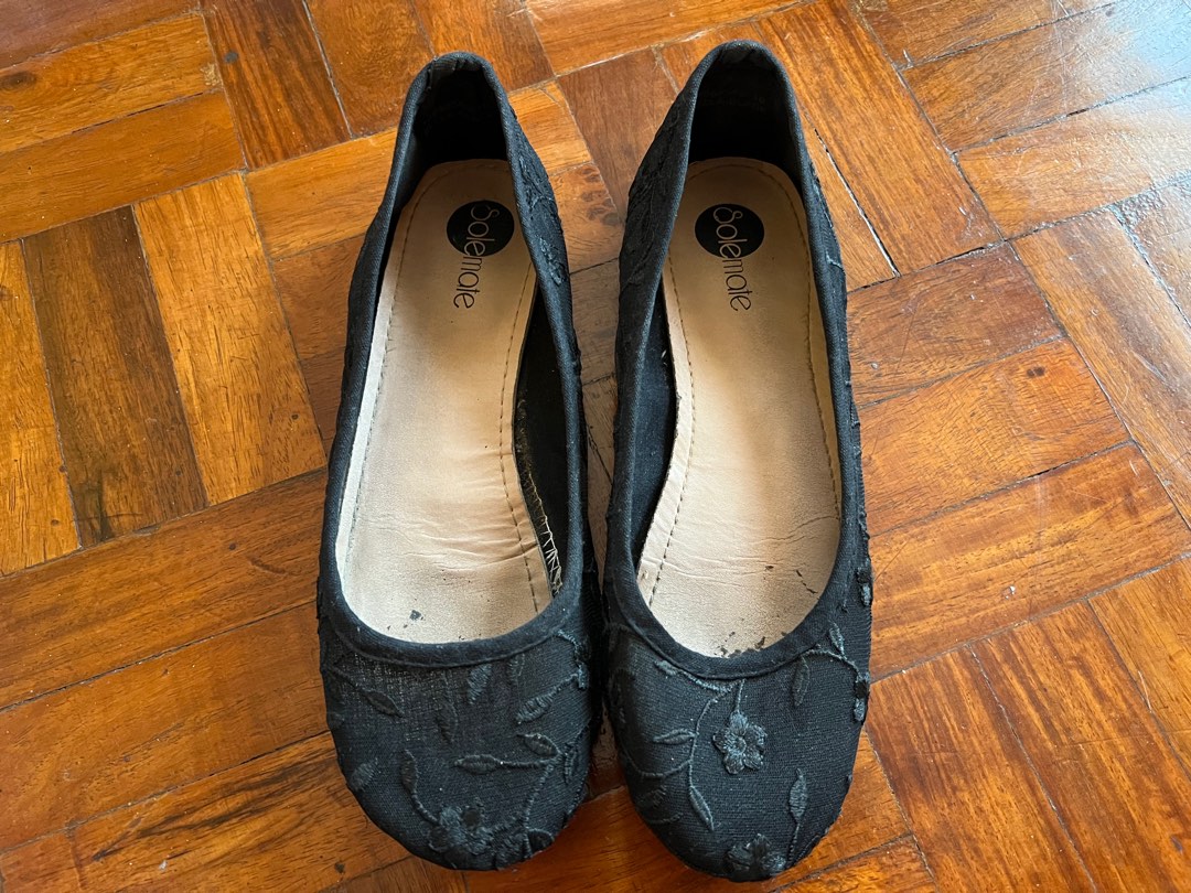 Solemate Black Doll Shoes, Women's Fashion, Footwear, Flats & Sandals ...