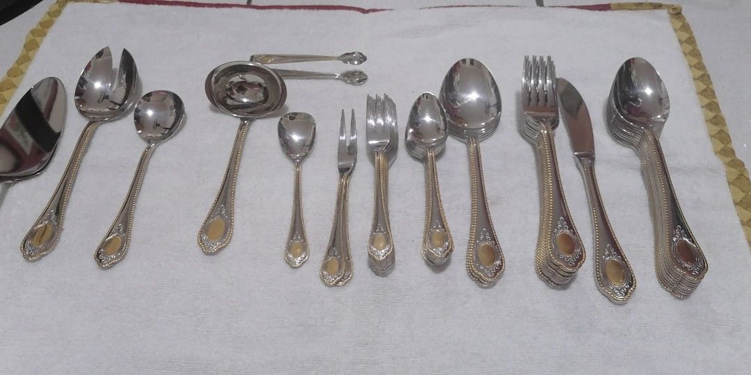Solingen 18/10 Hartvergoldet Cutlery Set 68 pcs total, Furniture & Home ...