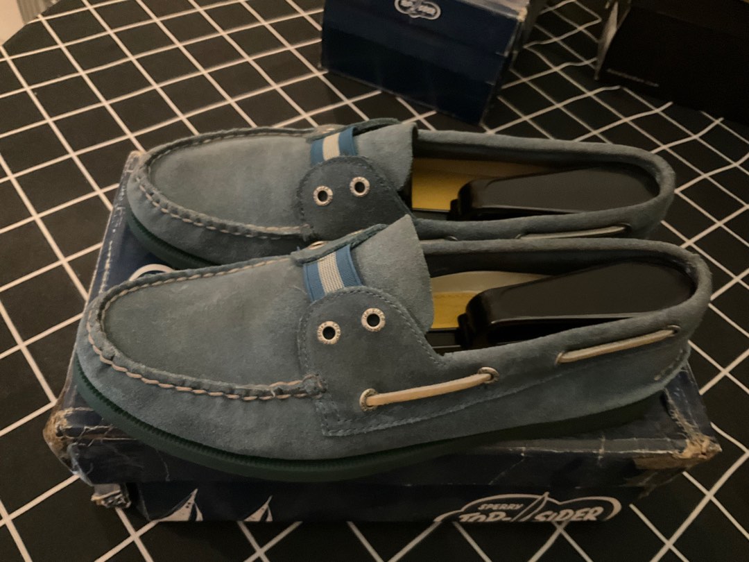 Sperry Sebago Boat Shoes Top Sider A/O US9.5 Blue Suede Men, Men's ...