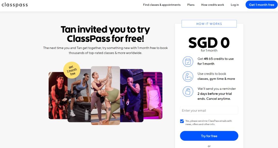 Sports Fitness Gym Exercises Class 1 Month Free Classpass $100 + value, Hobbies & Toys, Toys ...