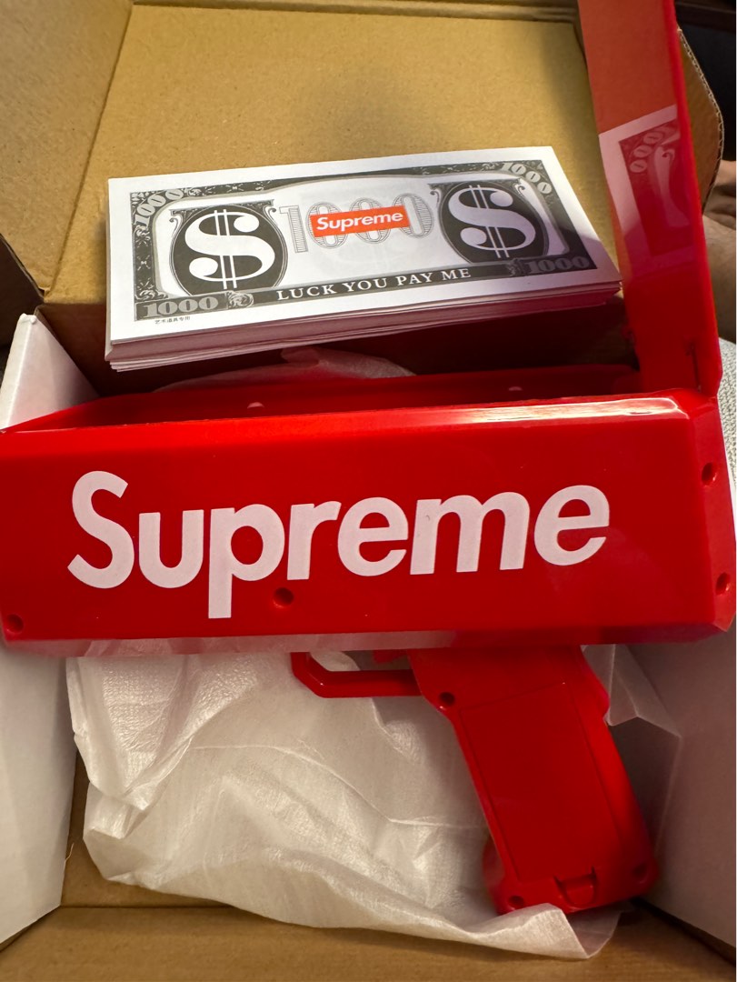 Supreme Money Toy Gun, Hobbies & Toys, Toys & Games on Carousell