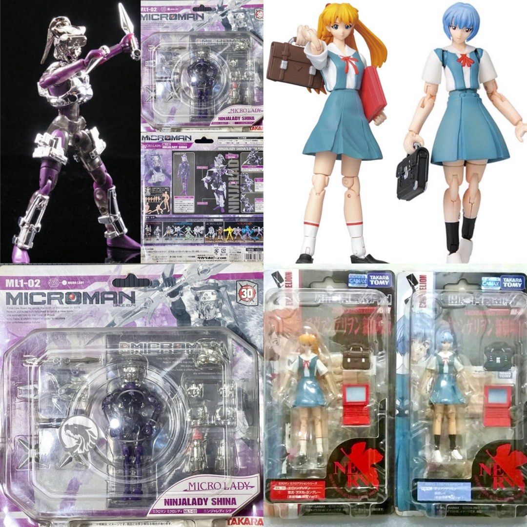 Takara Microman Series | EVA Evangelion Asuka & Rei Ayanami School Girl ...