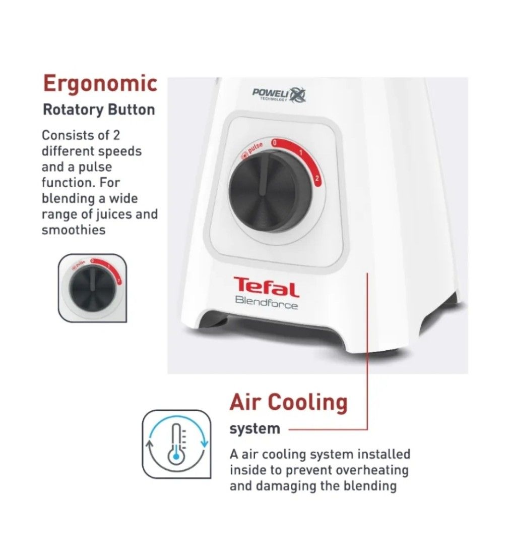 Tefal Bendforce 2 in 1 blender, TV & Home Appliances, Kitchen ...