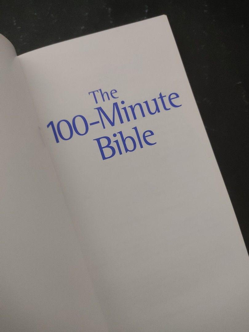 The 100-Minute Bible (Lengthwise Book), Hobbies & Toys, Books ...