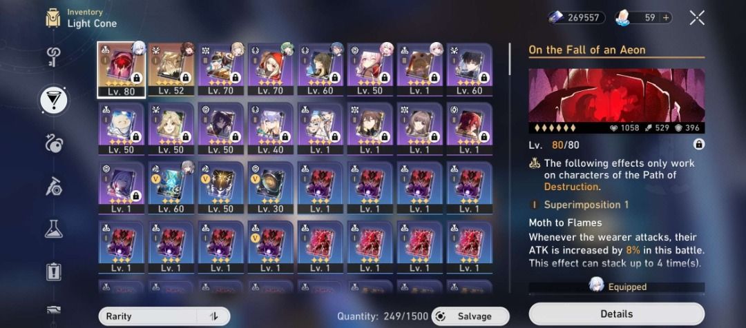 TL 64 Jingliu Honkai Star Rail HSR Account Huohuo Bronya Clara (E6 Lynx ...