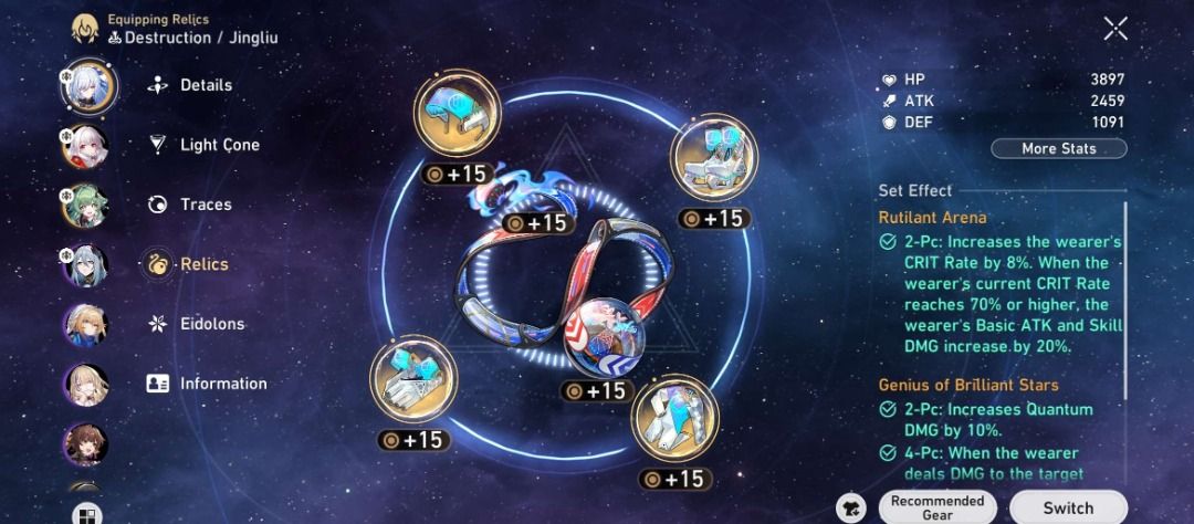 TL 64 Jingliu Honkai Star Rail HSR Account Huohuo Bronya Clara (E6 Lynx ...