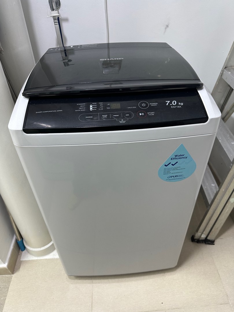 Free delivery 7KG SHARP Top load washing machine, TV & Home Appliances ...